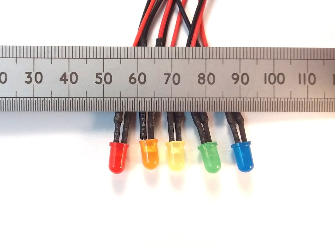 LED 5mm 12V Pre-wired 12 Volt Diffused Lens Various Colors Constant - Etsy