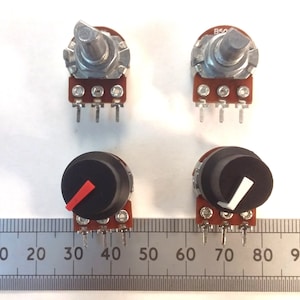 Potentiometer Control Knob for 6mm D Shaft Pots With Indicator Line ...