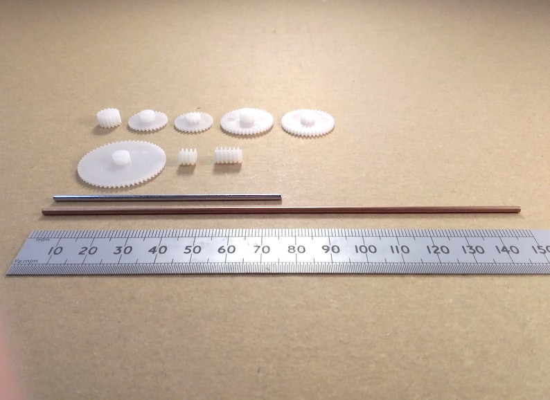 Miniature Plastic Cog Gear Wheel Worm or Shaft With 2mm Hole - Etsy