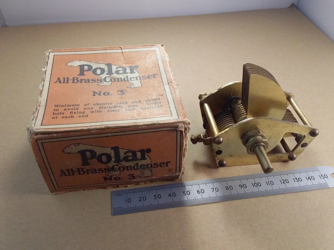 Variable Condenser Capacitor 0.0003uf 300pf Polar Brass - Etsy