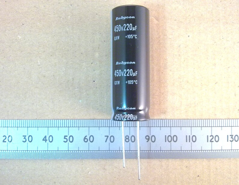 450V High Voltage Electrolytic Capacitor for Valve Tube Radio HT Rubycon QXW 47uf 100uf or 220uf ...