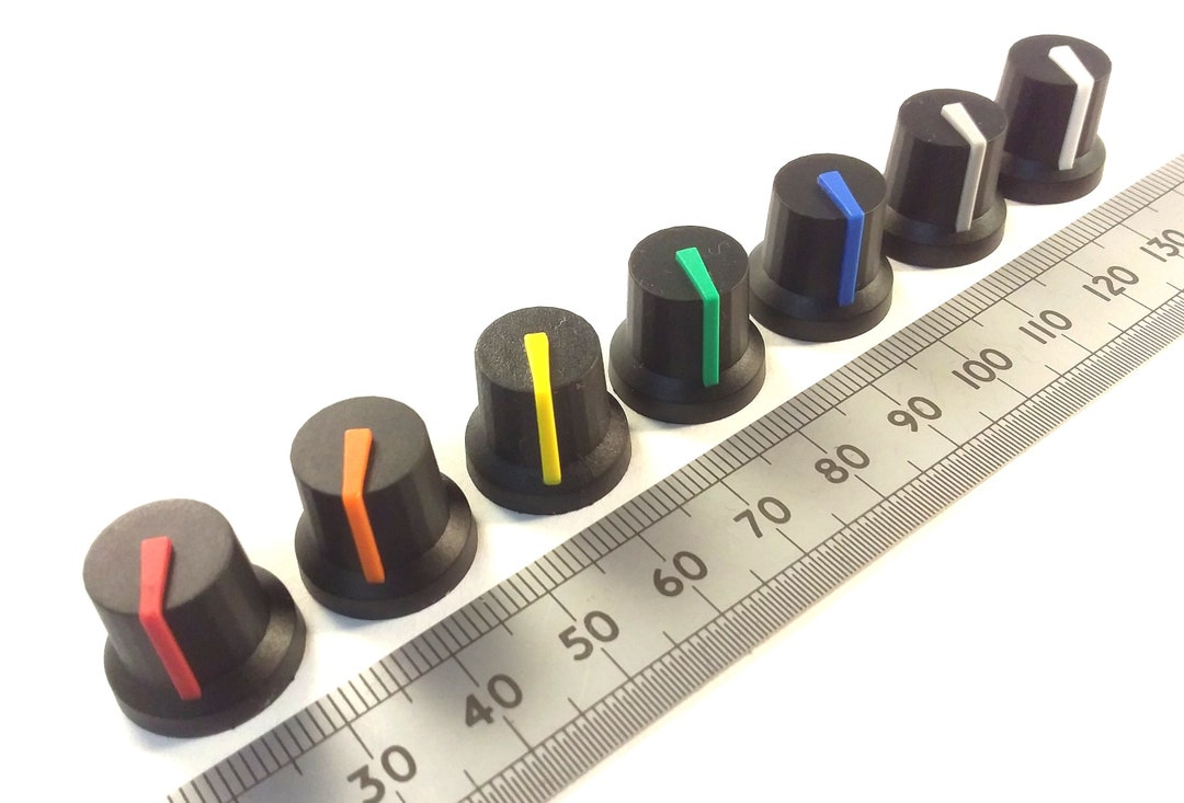 Potentiometer Control Knob for 6mm D Shaft Pots With Indicator Line ...