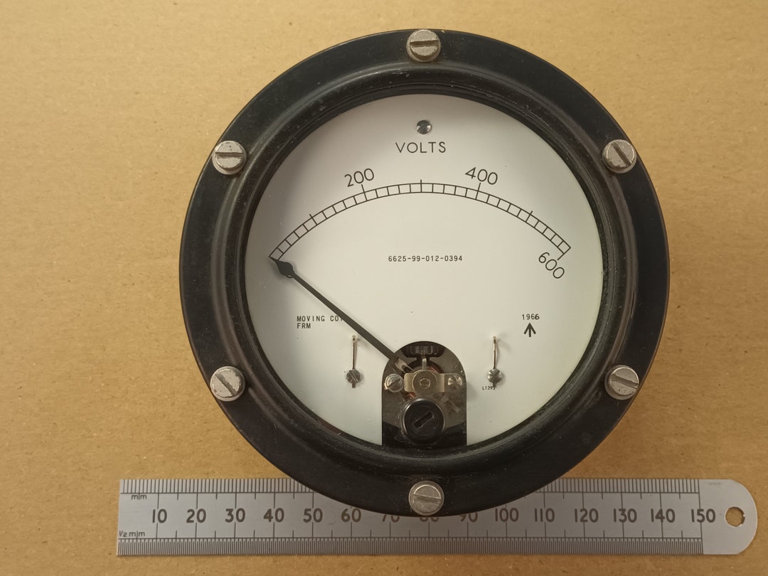 Voltmeter 600 VDC Circular Military Vintage Meter 117mm Diameter - Etsy