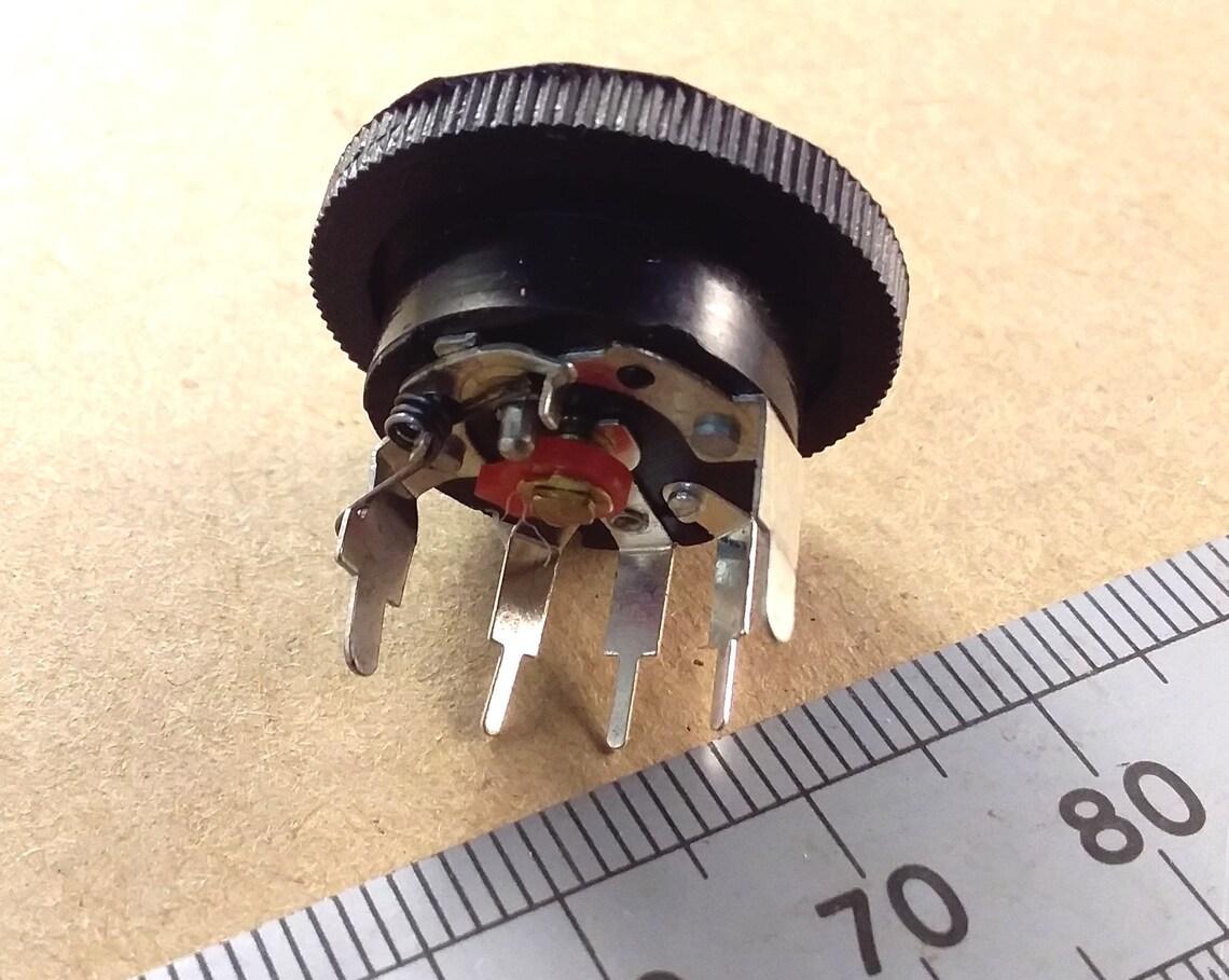 Volume Control Potentiometer Switched 21mm Black Thumbwheel - Etsy