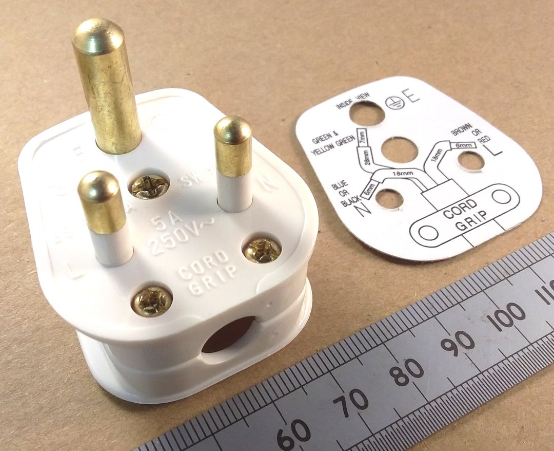 Round Pin Plug 5 Amp Mains Power 5A 250V UK British BS546A - Etsy