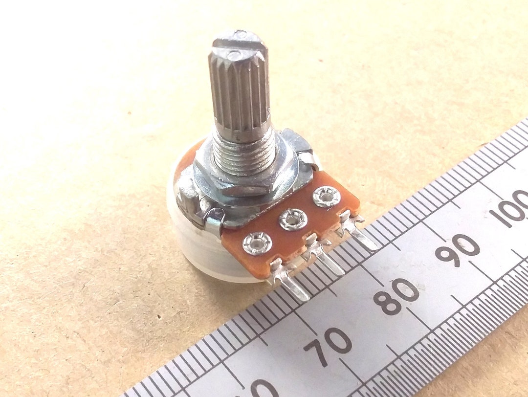Anti Log Potentiometer 16mm Reverse Logarithmic Taper T18 Splined Shaft ...