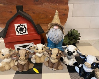 Miniature Ceramic Cow Polka Dot Cute Cow Black and White - Etsy