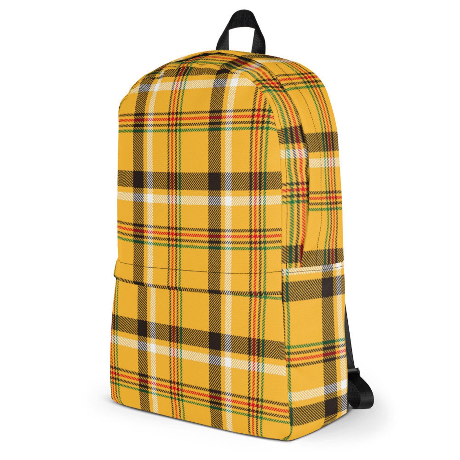 Yellow Plaid Backpack - Etsy