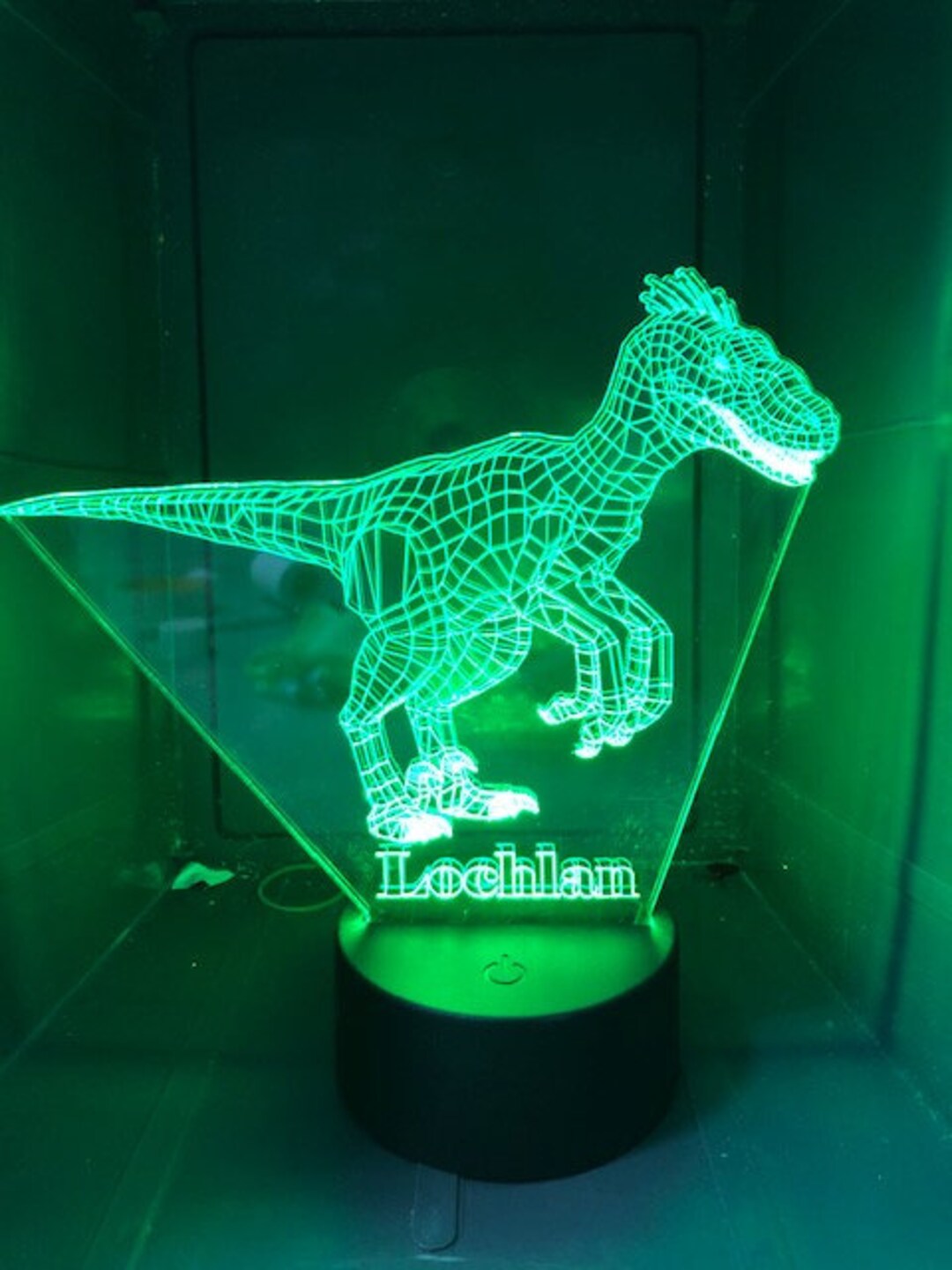 Personalised BOYS DINOSAUR LIGHT Velociraptor Raptor Lamp - Etsy UK