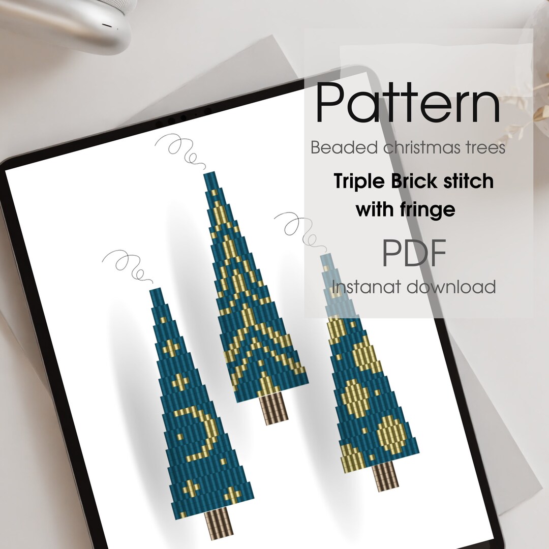 Christmas Tree Pattern, Beaded Ornament, Triple Brick Stitch With ...