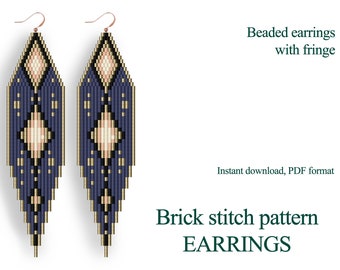 Jewelry & Beauty Fringe Earring Beadweaving Pattern Digital Download ...