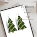 Brick Stitch Pattern. Beaded Earrings With Fringe. Christmas Deer Print ...