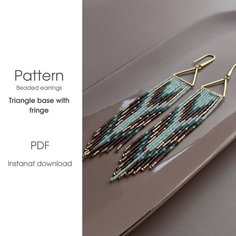 Beaded Earring Long Fringe - Etsy Canada