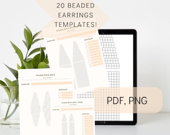 Bead Template Beading Graph Blank Template Paper Graph Pattern Instant ...