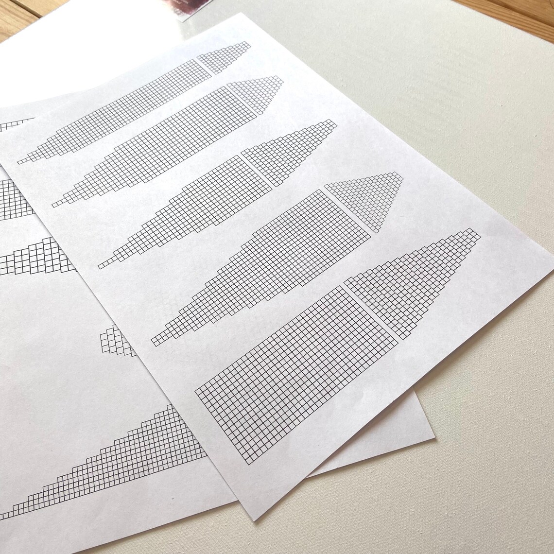 Bead template Beading graph Blank template paper graph | Etsy
