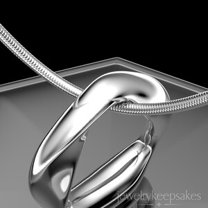 Silver Cremation Ashes in Jewelry, Custom Gentle Twist Ashes in Jewelry Silver, Waterproof Ashes ...