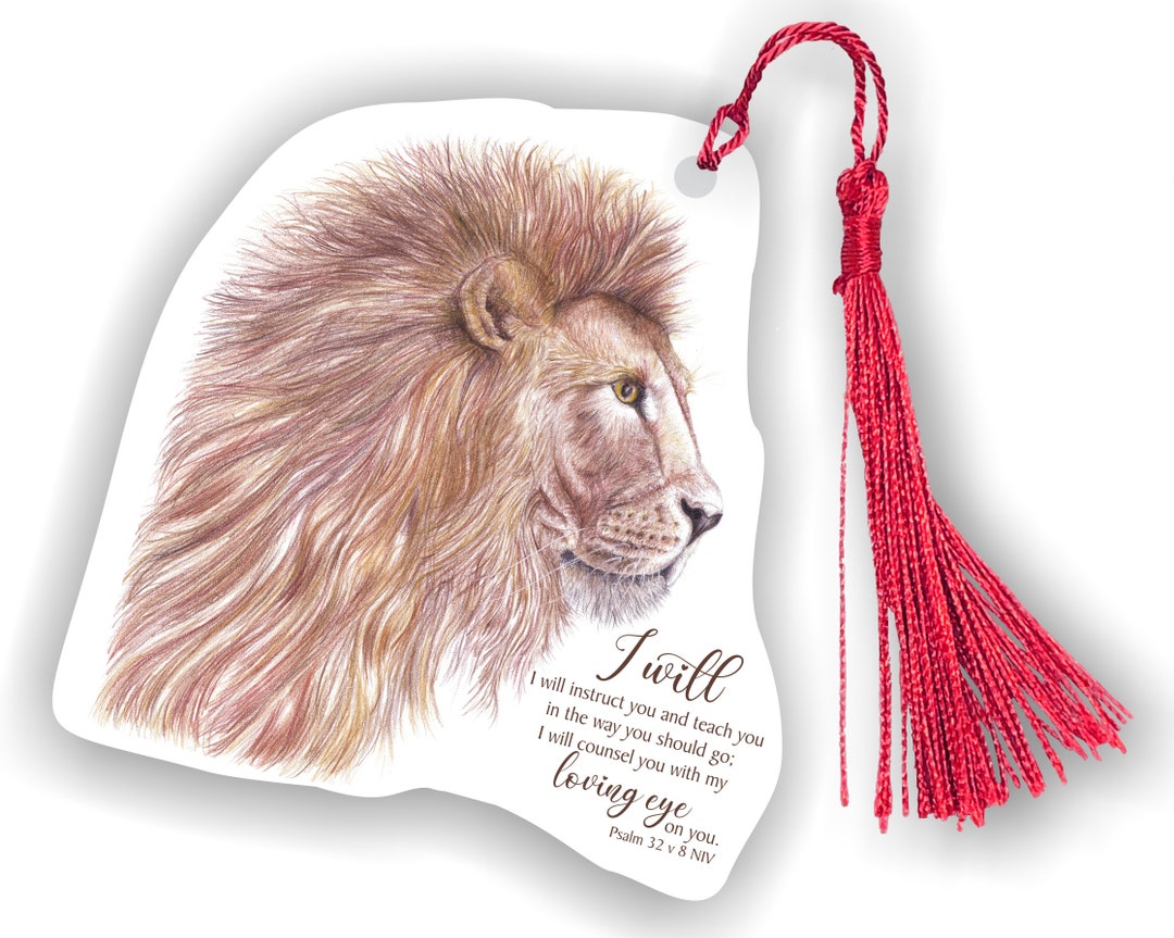 Lion Aslan Psalm 32 V 8 Bookmark Beautiful Birthday Baptism - Etsy UK
