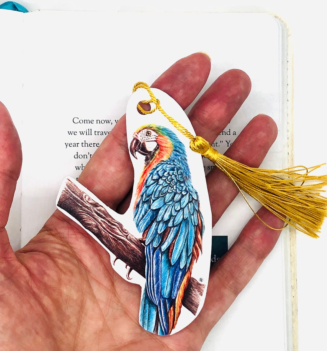 Parrot Bookmark Beautiful Birthday Gift for A Book Lover & - Etsy UK