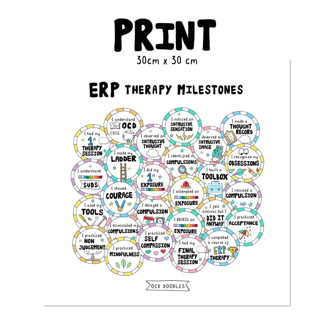 ERP Therapy Milestones Print 30 X 30 Cm - Etsy