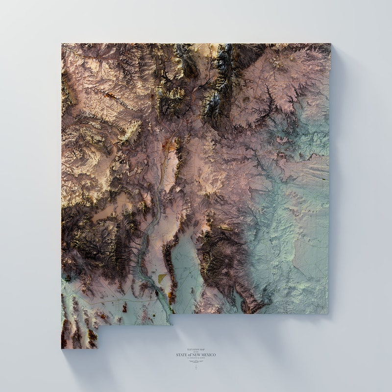 Geologic Map of New Mexico - Etsy