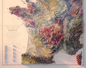 Geology Map France - Etsy
