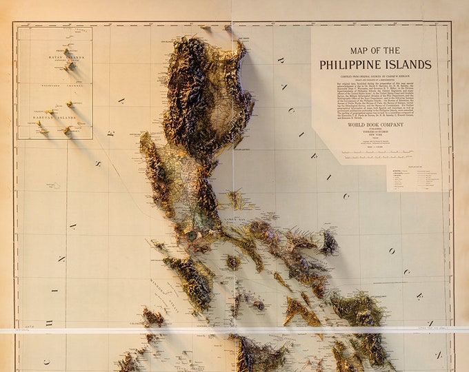 Philippines Topography - Etsy