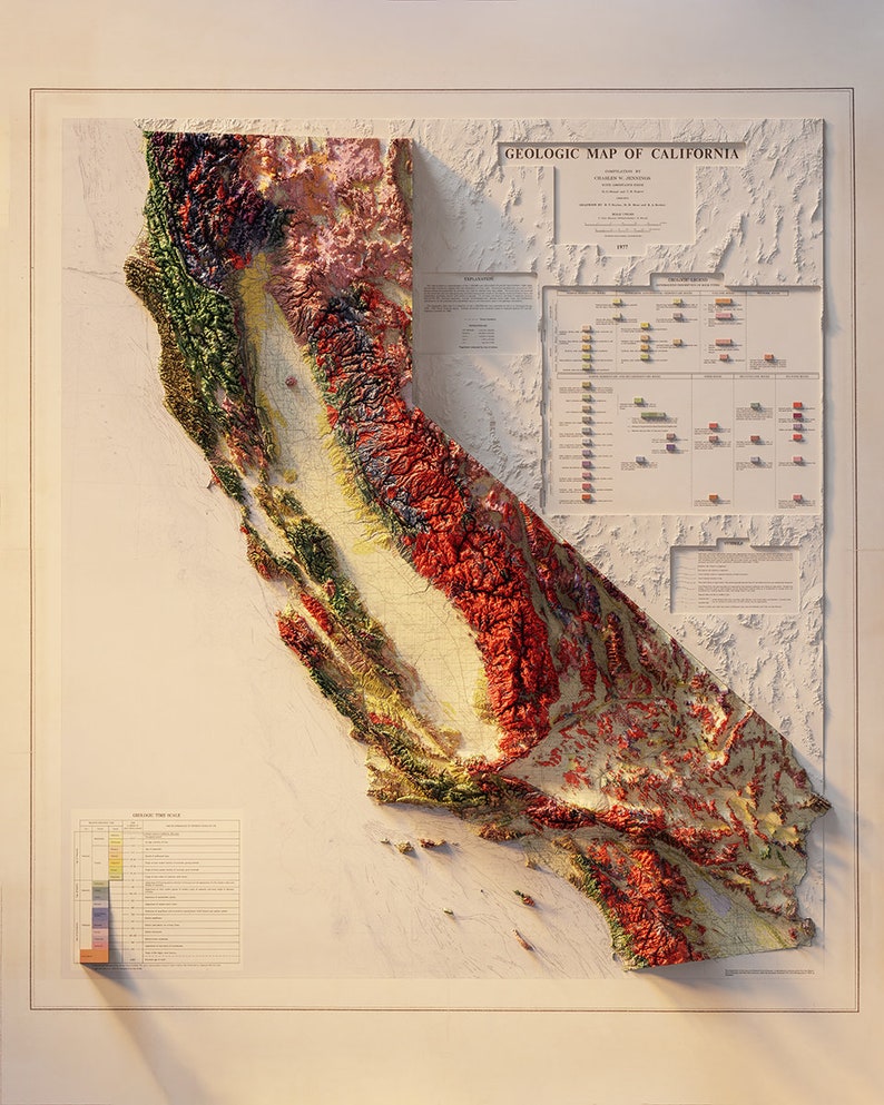 California - Geology V2 - Etsy