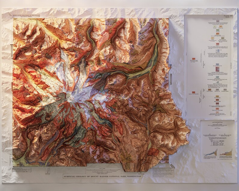 Mount Rainier - Washington - Geology - Etsy