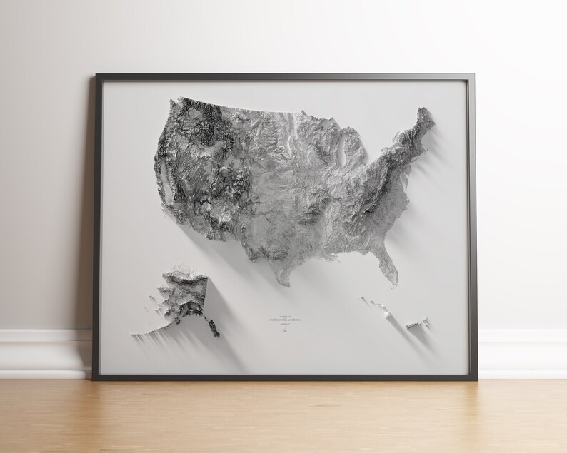 United States Monochromatic - Etsy