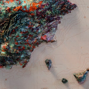 Spain - Vintage Soil Map - Etsy