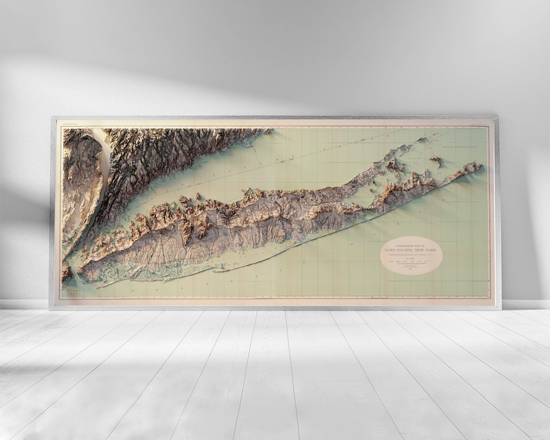Long Island - Topography - Etsy
