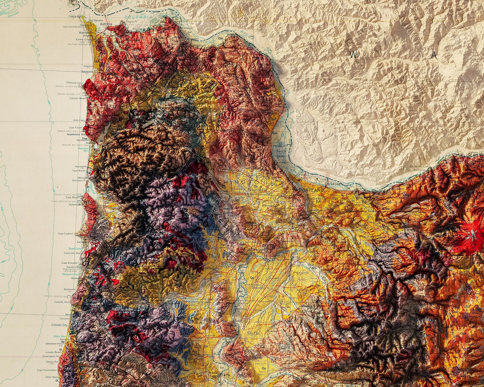 Oregon Geology V2 With Legend - Etsy