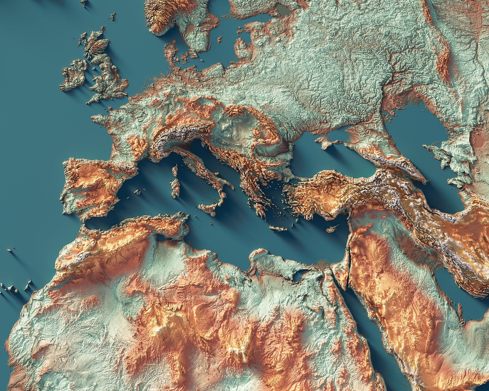World - Winkel Tripel Projection - V1 - Etsy