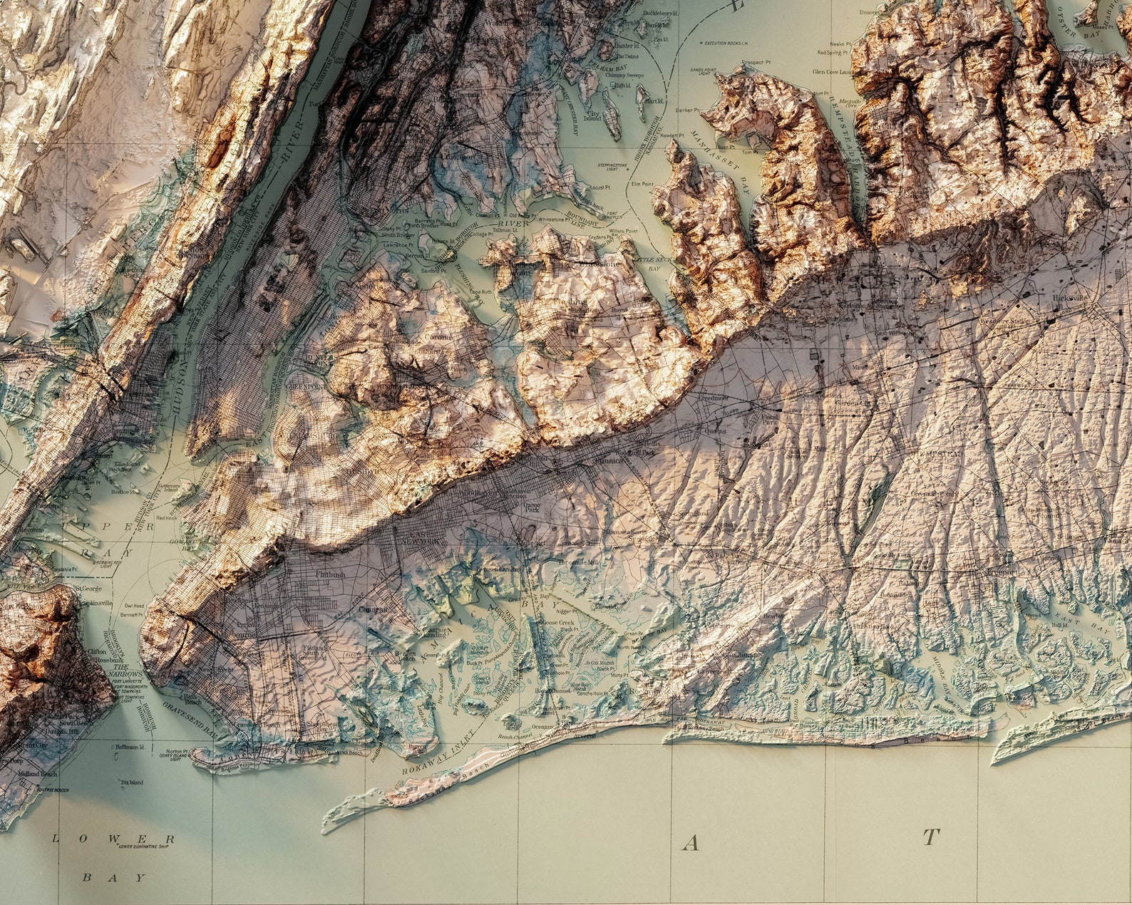Long Island - Topography - Etsy