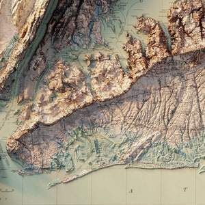 Long Island - Topography - Etsy
