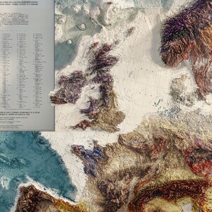 Europe - Tectonic Relief & Bathymetry - Etsy
