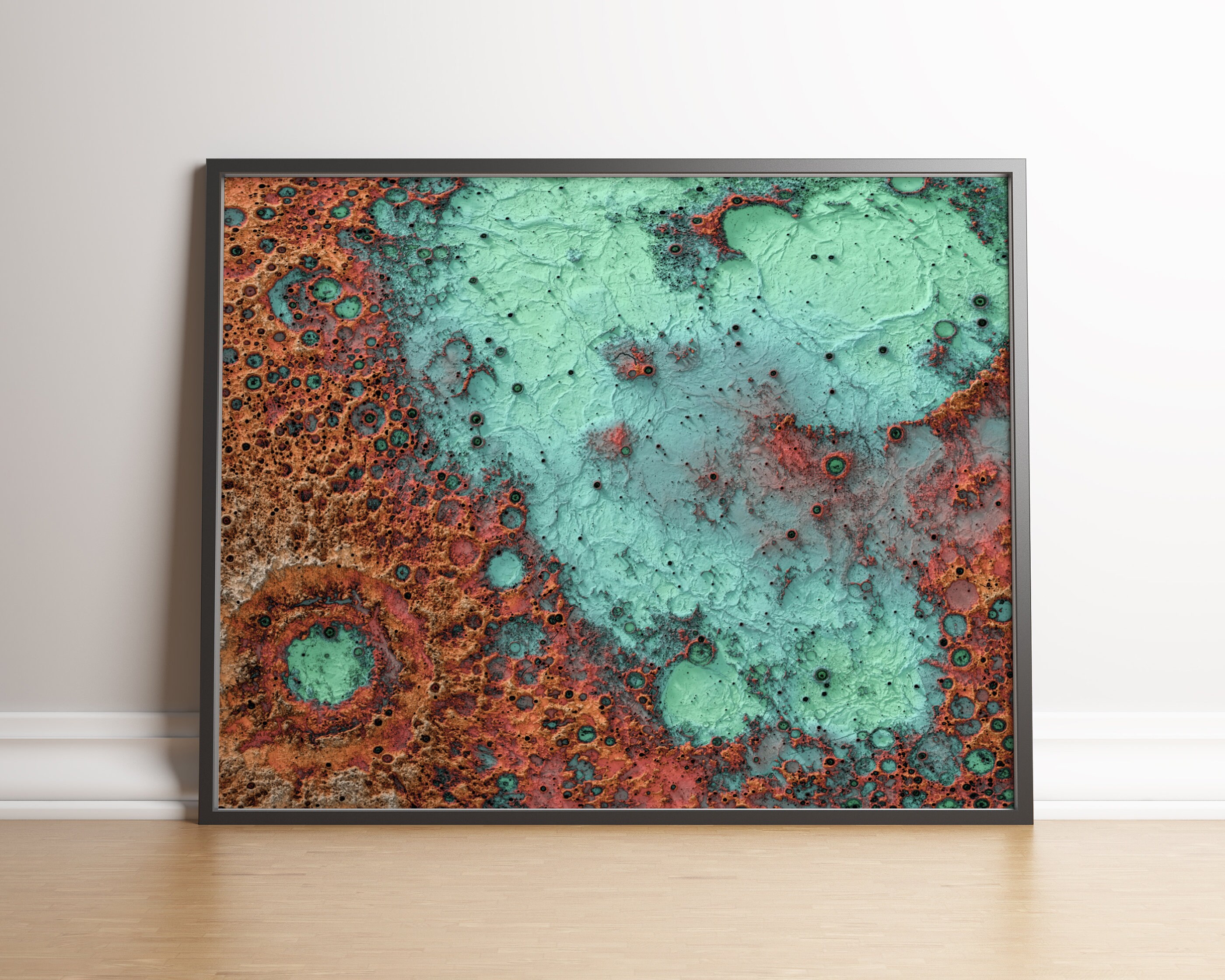 The Moon Topography Hypsometric Tint 3 - Etsy