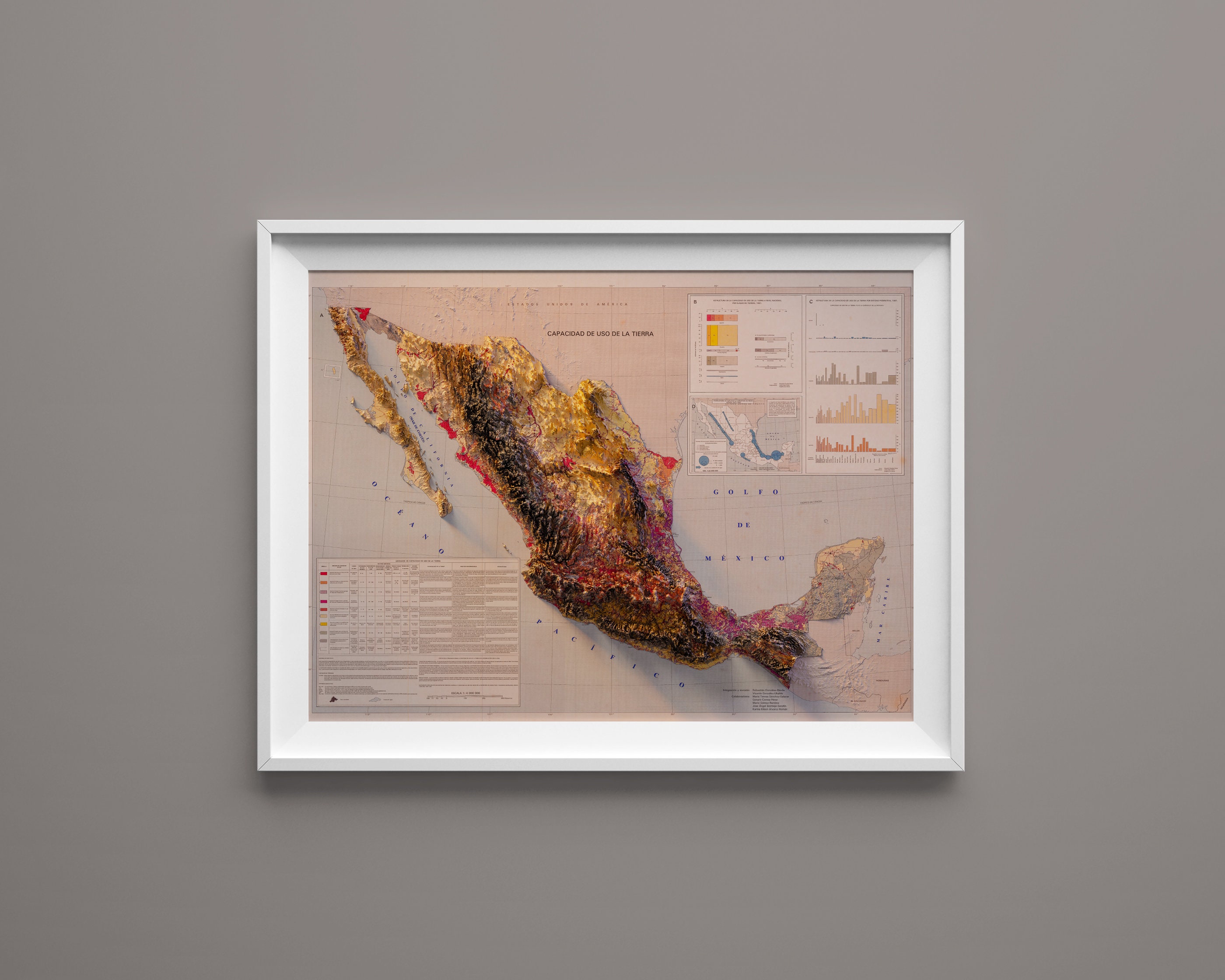 Mexico Geography & Land Use - Etsy