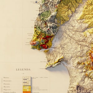 Portugal - Geological Map - Etsy