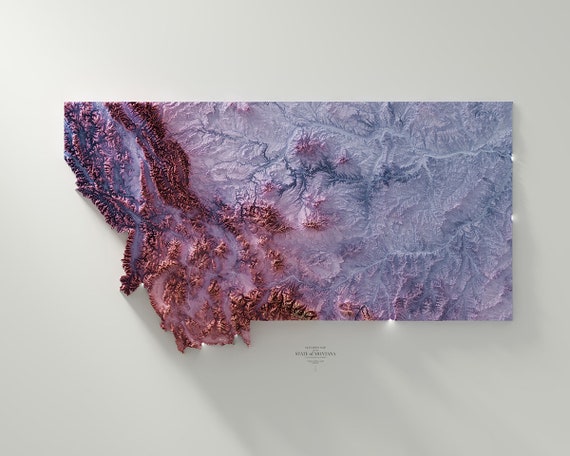 Montana Hypsometric Tint 5 | Etsy