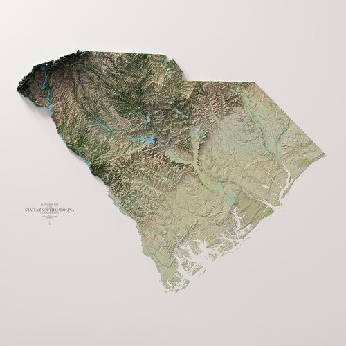 Spartanburg Map Print South Carolina Poster Art - Etsy