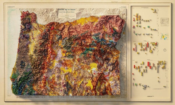 Oregon Geology V2 With Legend - Etsy