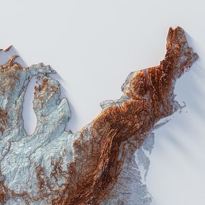 United States Hypsometric Tint 1 - Etsy