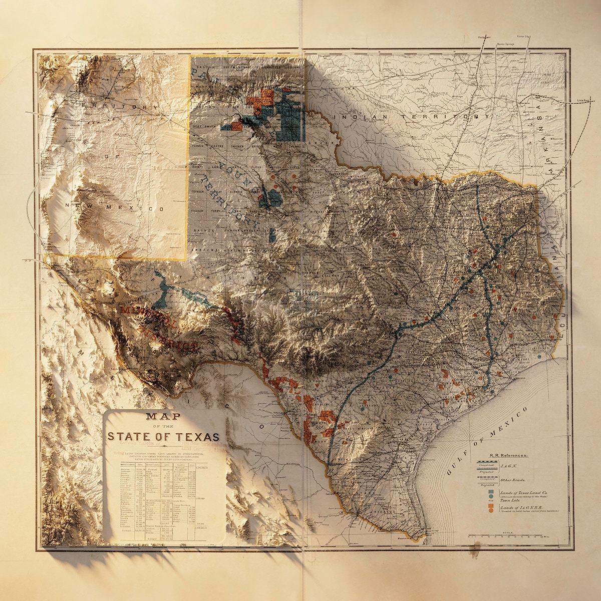 Texas Topo Map Elevation