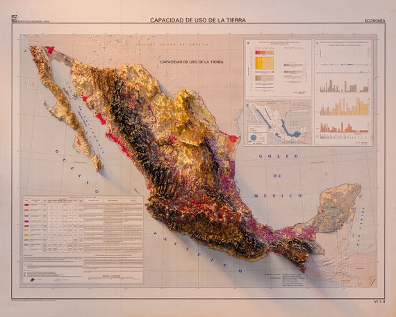 Mexico Geography & Land Use | Etsy