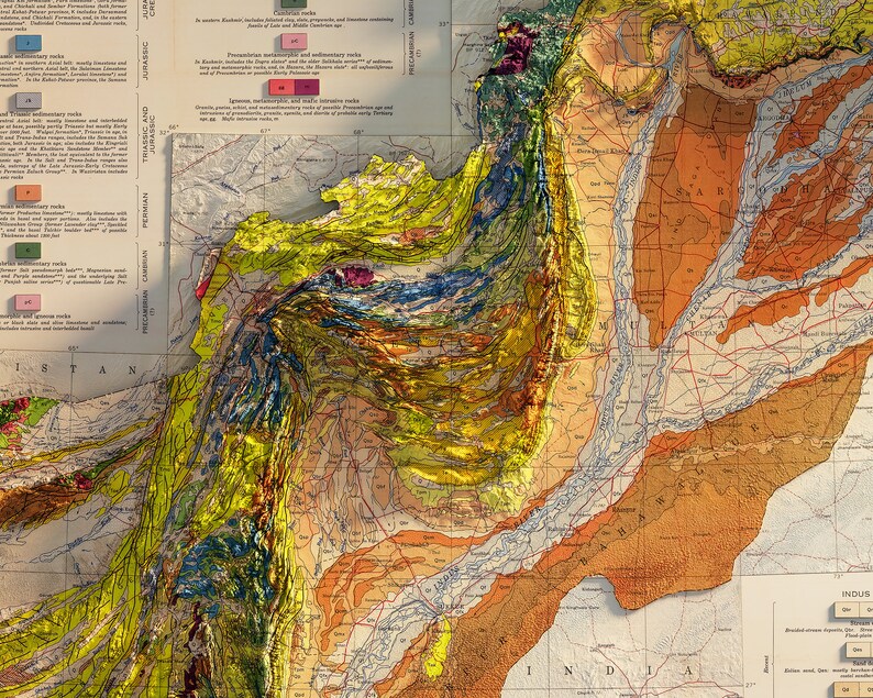 Pakistan - Geology (dawn) - Etsy