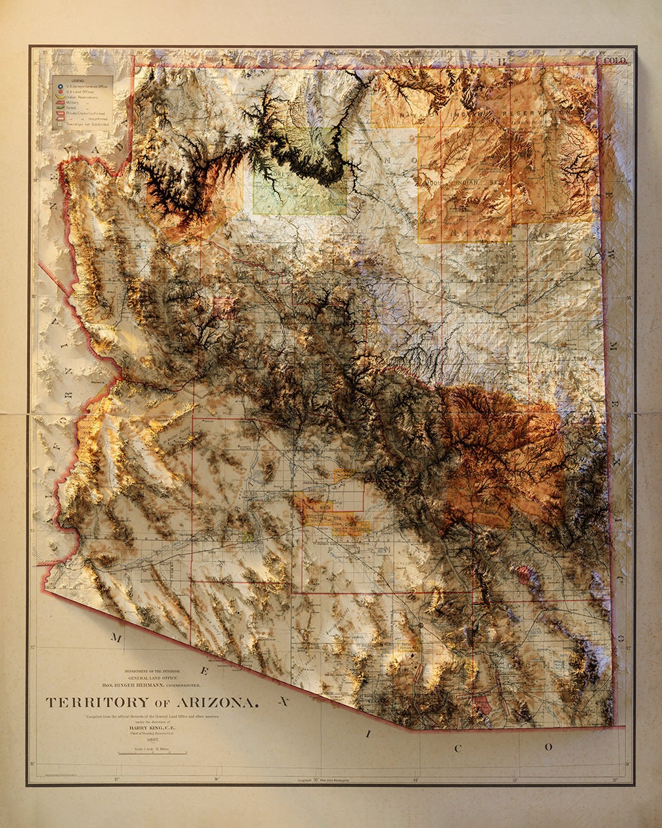 Arizona Topographical Map