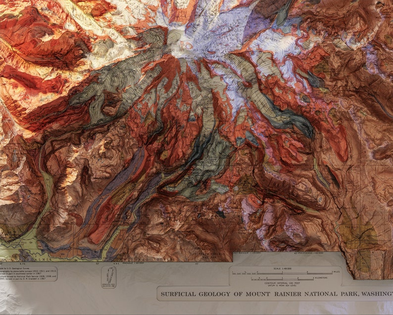 Mount Rainier - Washington - Geology - Etsy