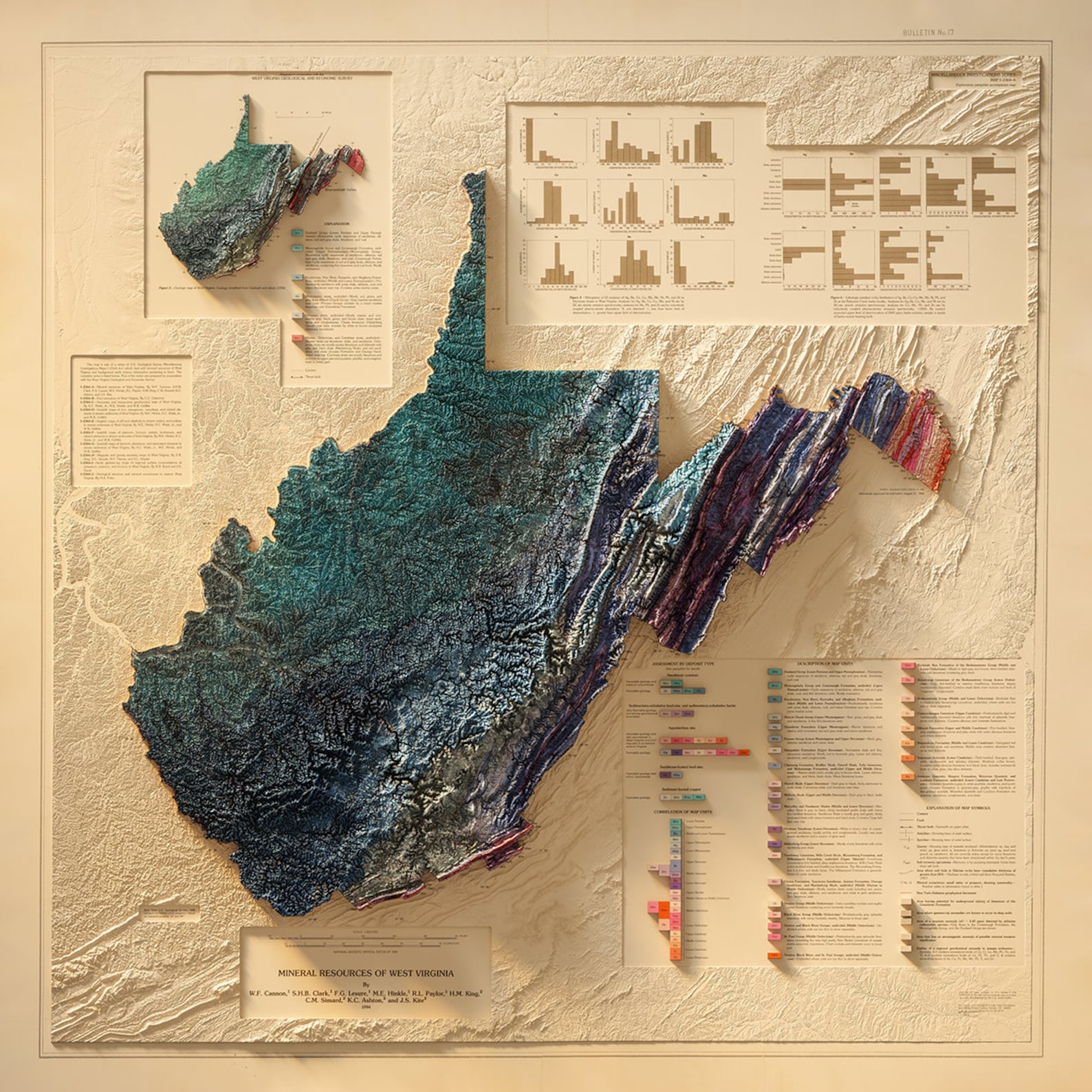 West Virginia Mineral Resources & Geology color 1 | Etsy