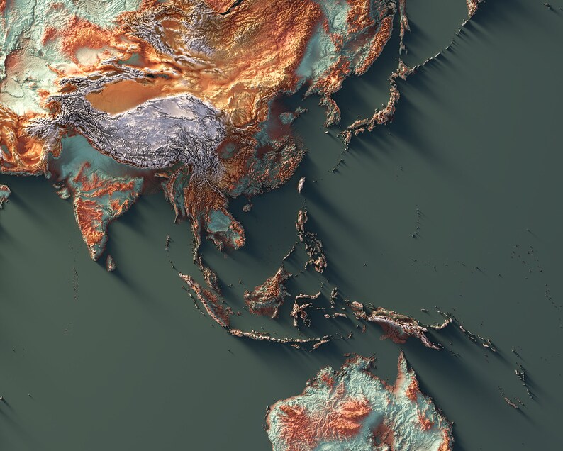 World - Mercator Projection - V2 - Etsy